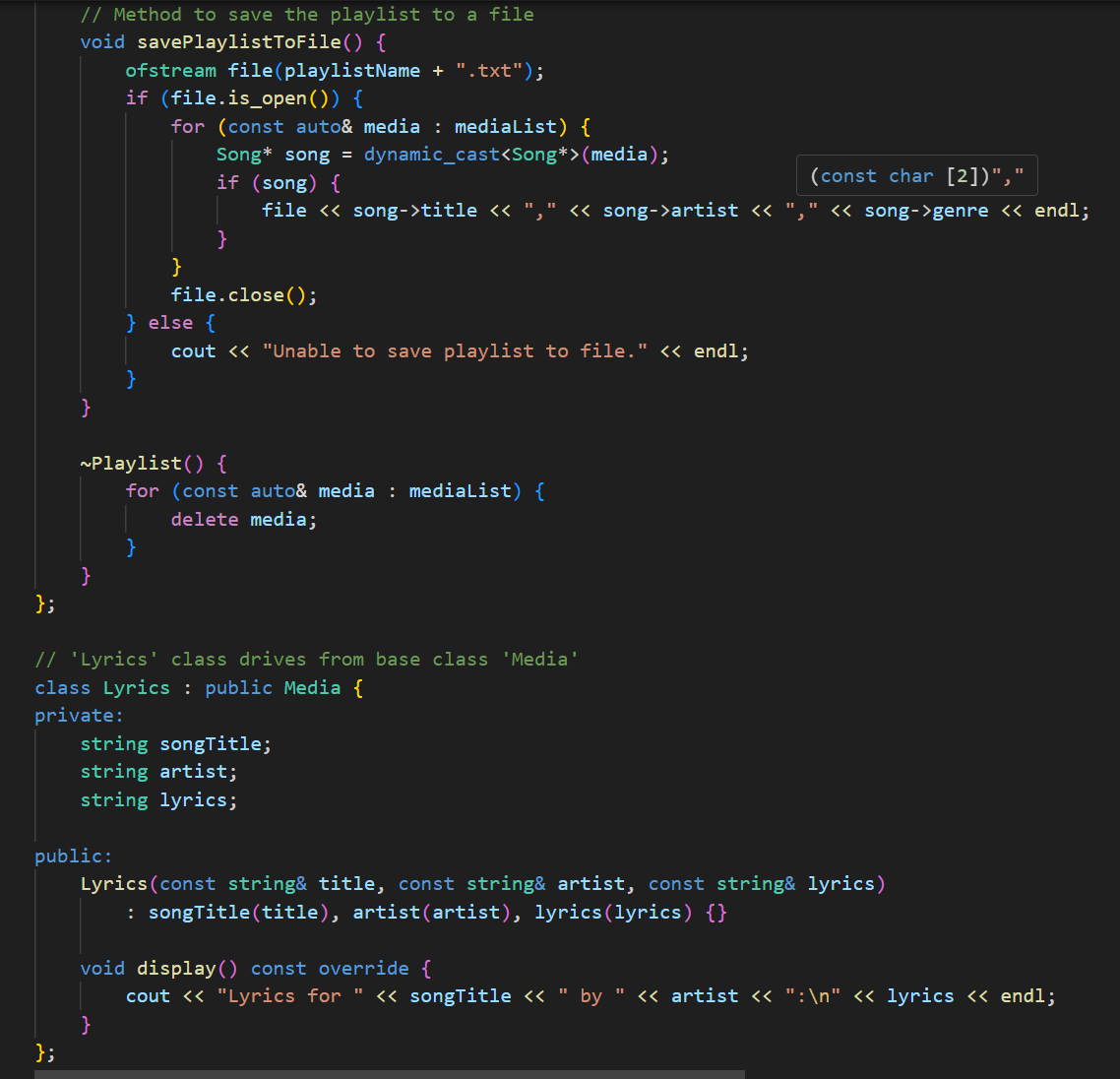 Solved (0) #include "lyrics.hpp" using namespace std; // | Chegg.com