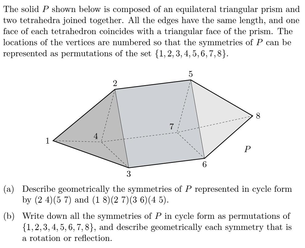 Solved The solid P shown below is composed of an equilateral | Chegg.com