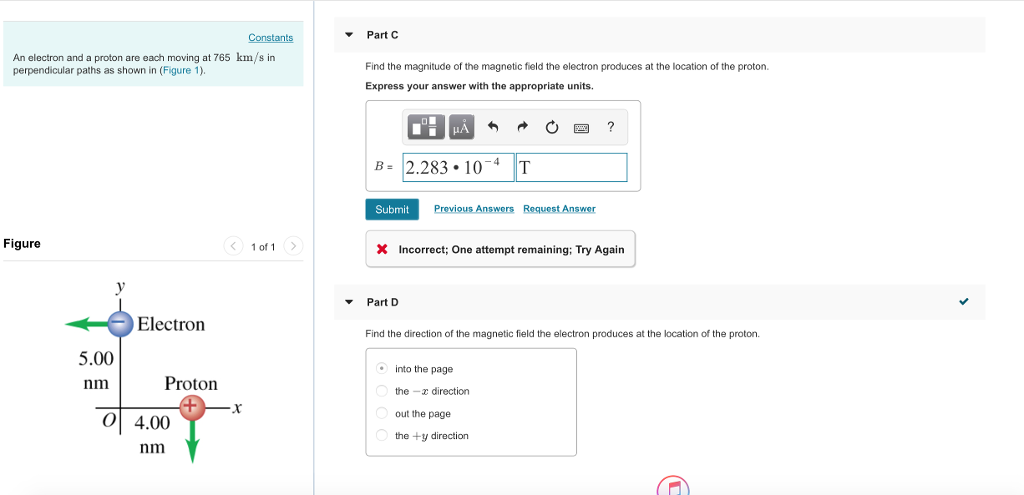 Solved Part A An Electron And A Proton Are Each Moving At