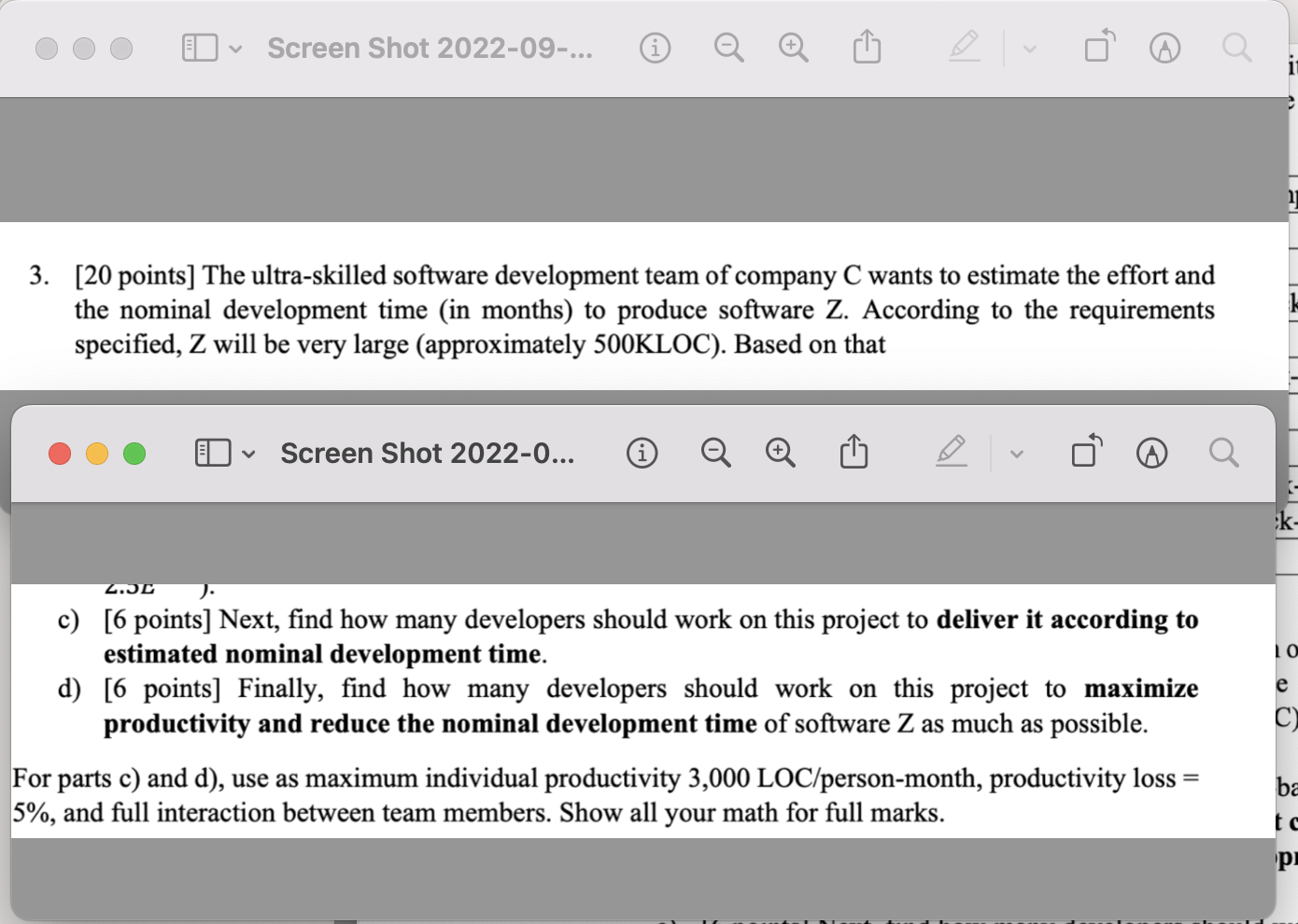 3. [20 points] The ultra-skilled software development | Chegg.com