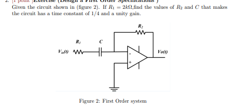 Solved Given the circuit shown in (figure 2). If R1 = | Chegg.com