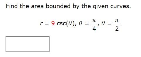 Solved Find the area bounded by the given curves. | Chegg.com