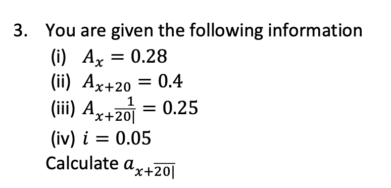 Solved You are given the following | Chegg.com