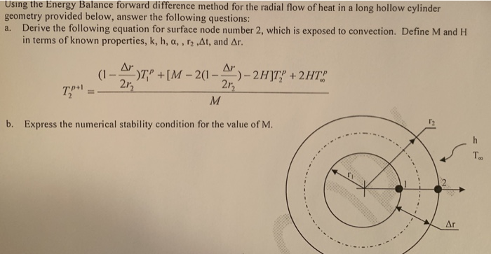Using the Energy Balance forward difference method | Chegg.com
