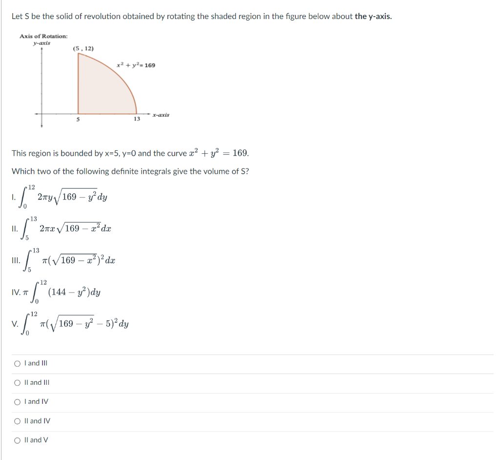Solved Let S be the solid of revolution obtained by rotating | Chegg.com