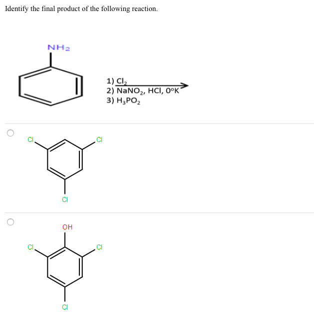 Solved Identify the final product of the following reaction. | Chegg.com