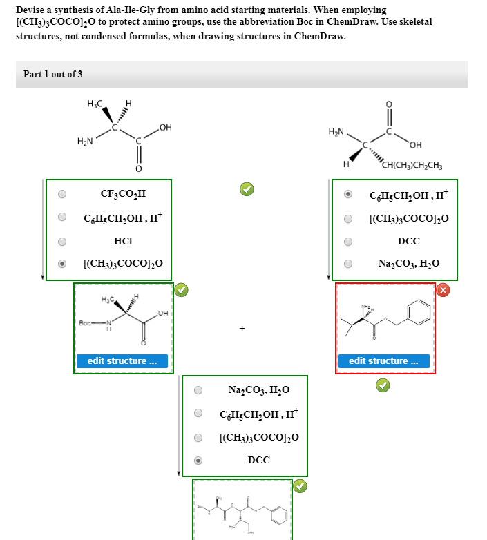 Solved Devise a synthesis of Ala-Ile-Gly from amino acid | Chegg.com