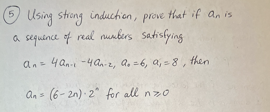 Solved (5) Using strong induction, prove that if an is a | Chegg.com