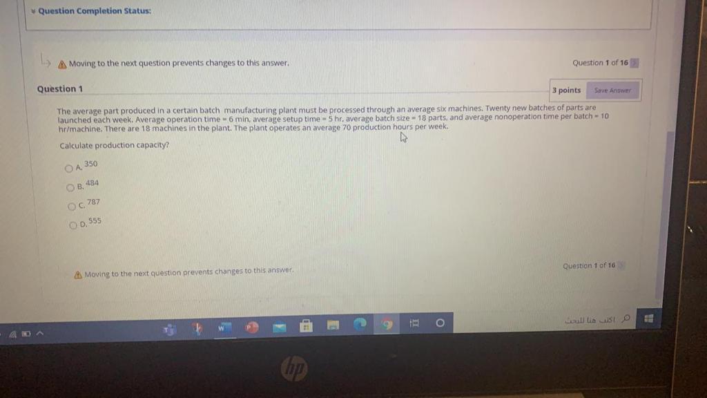 Solved Question Completion Status: L A Moving to the next | Chegg.com