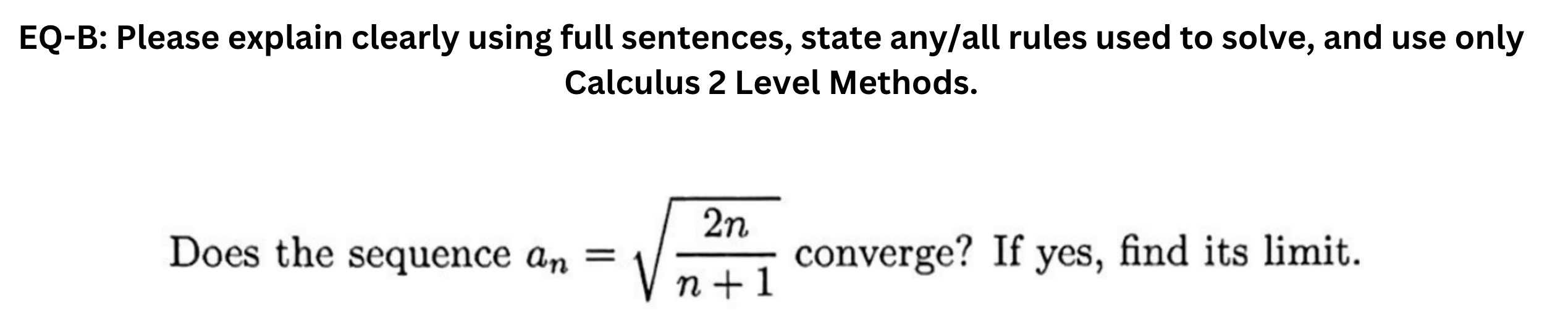 Solved EQ-B: Please explain clearly using full sentences, | Chegg.com