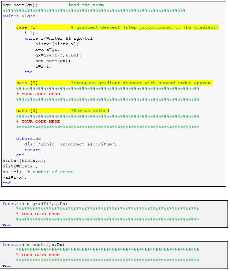 You can found below a simple code for minimizing a | Chegg.com