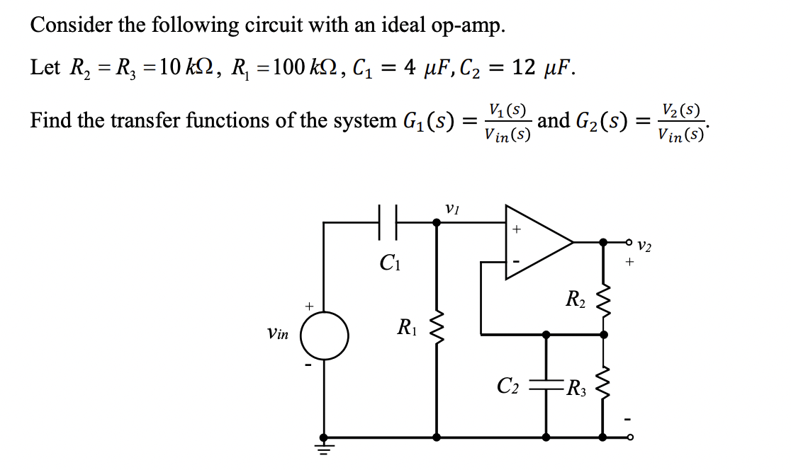 Consider the following circuit with an ideal | Chegg.com