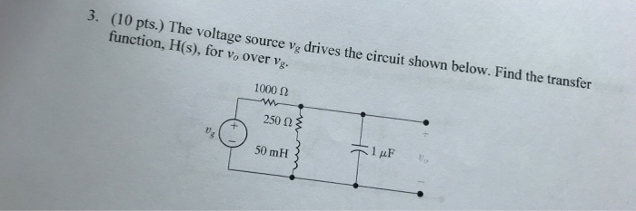 Solved The voltage source v_g drives the circuit shown | Chegg.com