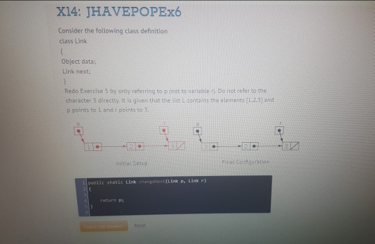 Solved Consider the following class definition class Link | Chegg.com