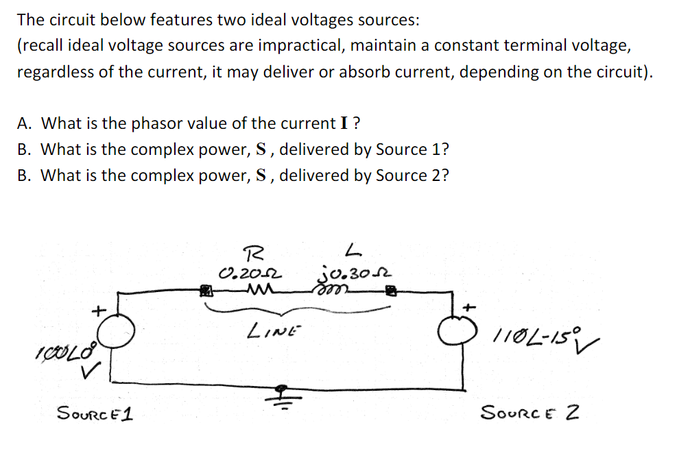Solved The circuit below features two ideal voltages | Chegg.com