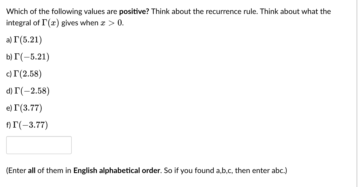 Solved Which of the following values are positive? Think | Chegg.com Solved Which of the following values are positive? Think | Chegg.com