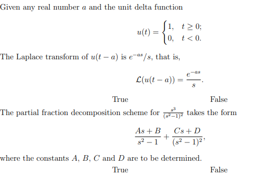 Solved Given any real number a and the unit delta function | Chegg.com