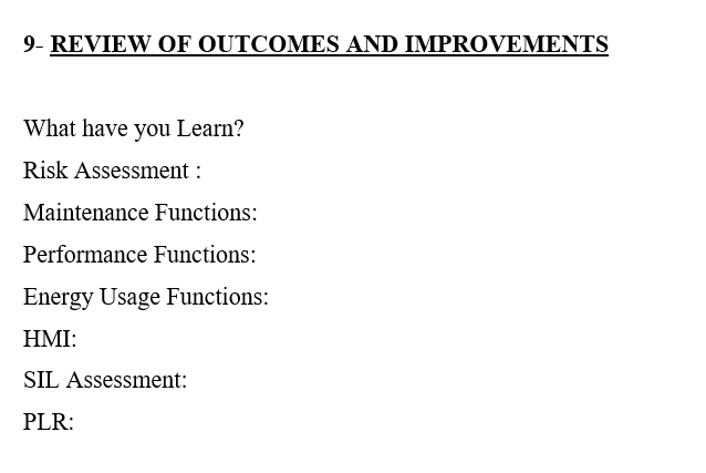 Solved 9- REVIEW OF OUTCOMES AND IMPROVEMENTS What have you | Chegg.com