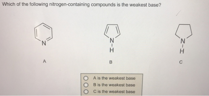 Solved Which of the following nitrogen-containing compounds | Chegg.com