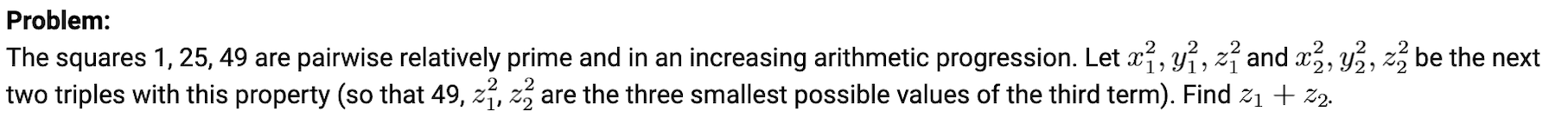 Solved The squares 1,25,49 are pairwise relatively prime and | Chegg.com