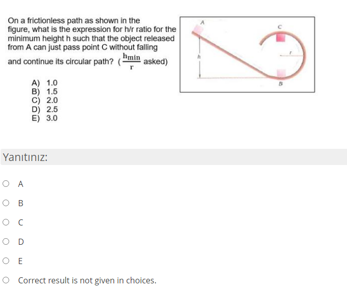Solved On a frictionless path as shown in the figure, what | Chegg.com