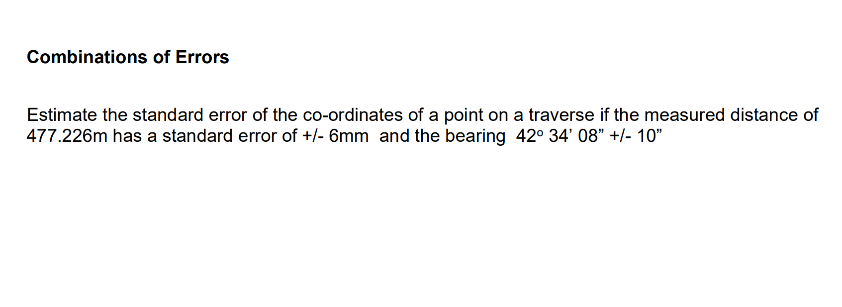 Solved Combinations of Errors Estimate the standard error of | Chegg.com