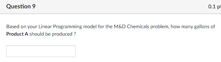 Solved Based on your Linear Programming model for the M\&D | Chegg.com