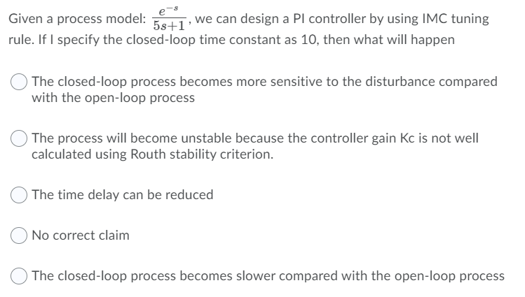 Solved e- Given a process model: 58+1, we can design a Pl | Chegg.com