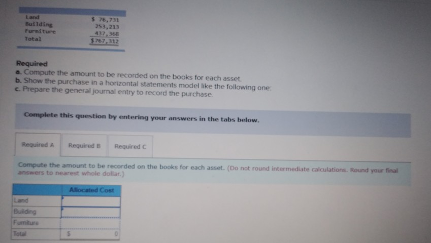 Solved Exercise 8-6A Allocating costs for a basket purchase | Chegg.com