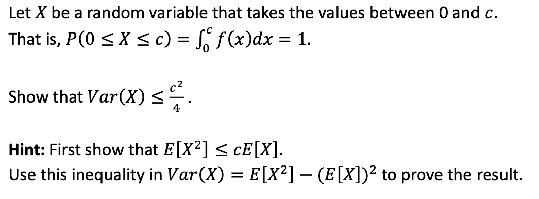 Solved Let x ﻿be a random variable that takes the values | Chegg.com