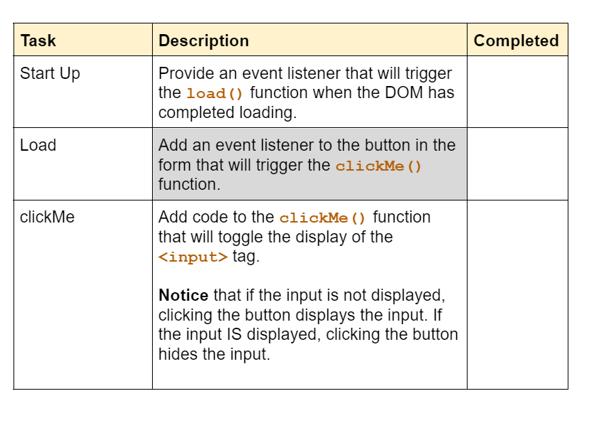Solved Please show how to complete in javascript