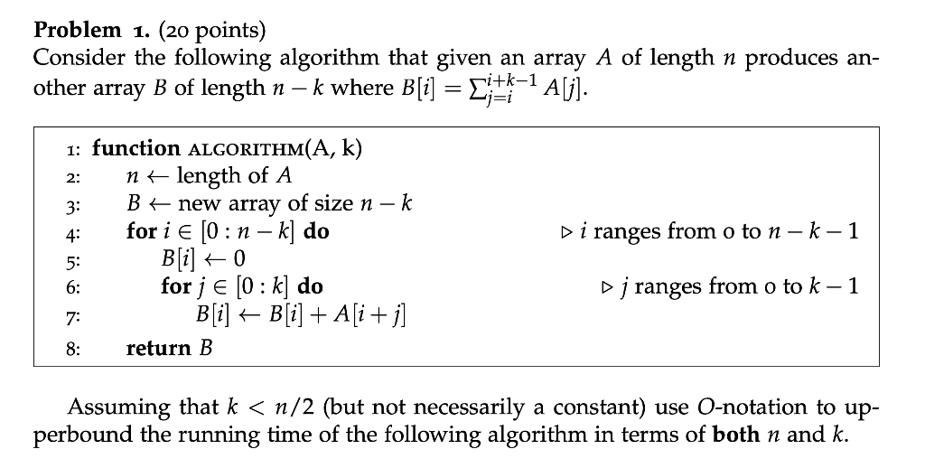 Solved Problem 1. (20 points) Consider the following | Chegg.com