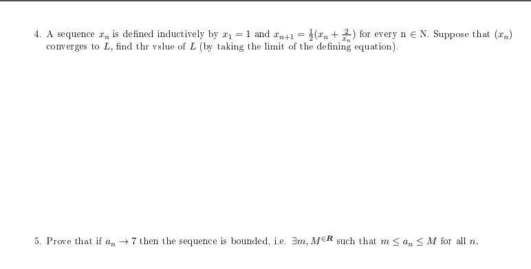 Solved 4. A sequence en is defined inductively by 11 = 1 and | Chegg.com