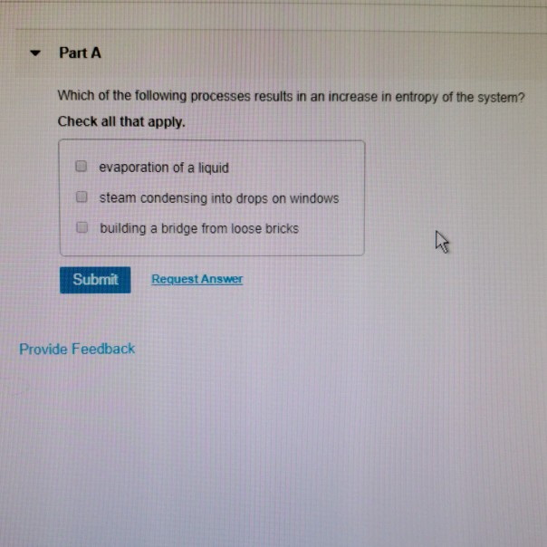 Solved PartA Which of the following processes results in an | Chegg.com