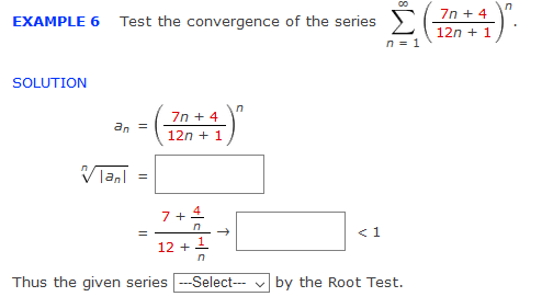 Solved n EXAMPLE 6 Test the convergence of the series Σ 7n + | Chegg.com