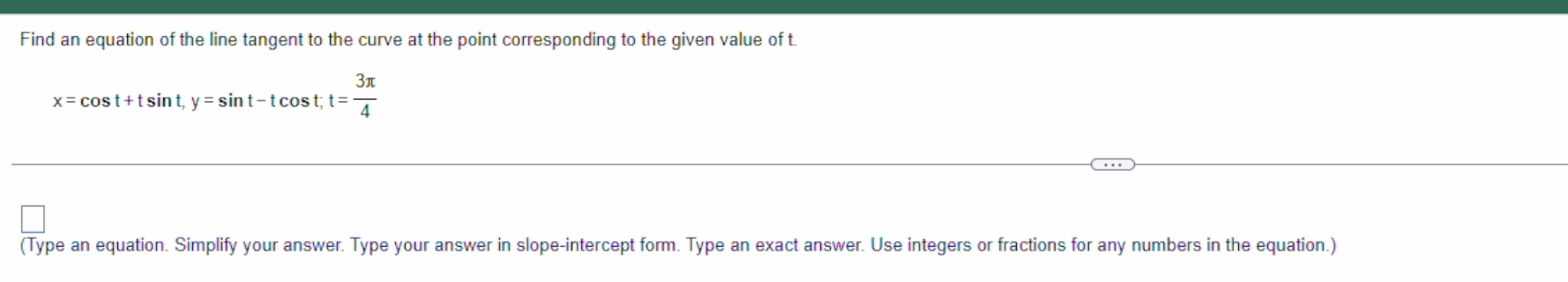 Solved Find an equation of the line tangent to the curve at | Chegg.com