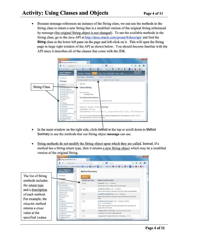 Solved Activity Using Classes And Objects Page 1 Of 11