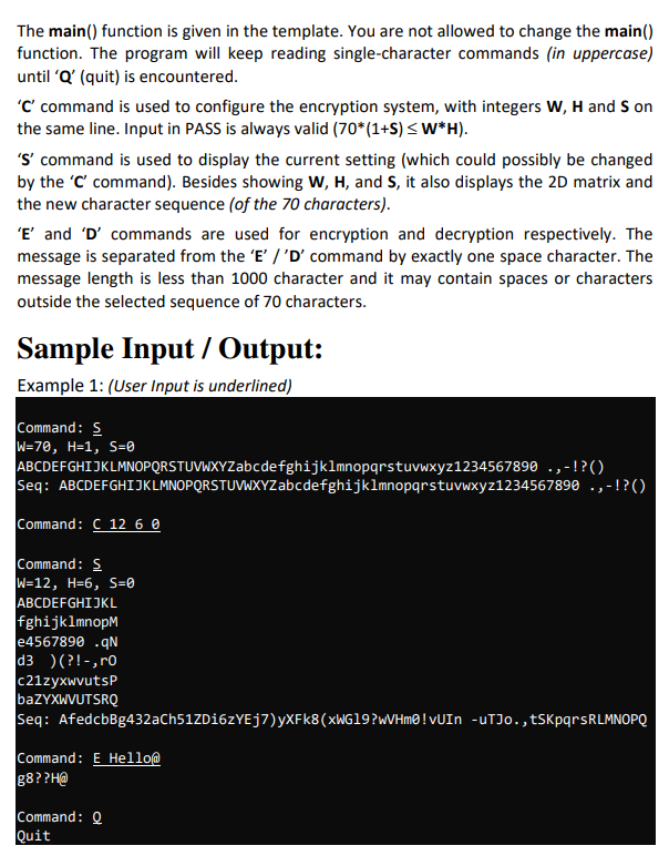 Solved Problem description In this assignment, you will work | Chegg.com