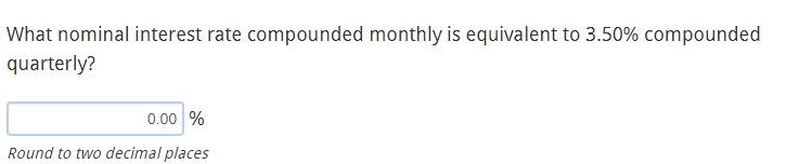 Solved What nominal interest rate compounded monthly is | Chegg.com