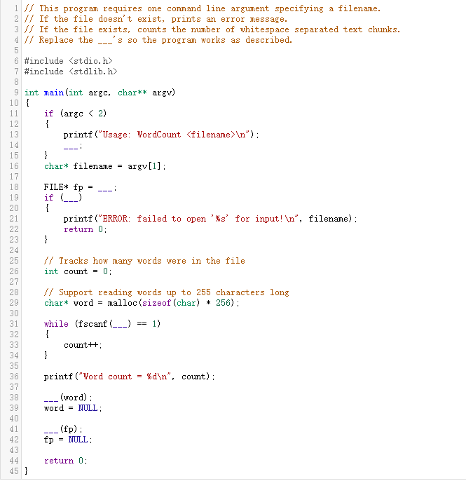 Solved 1 This Program Requires One Command Line Argument Chegg