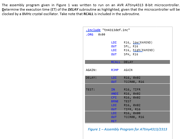 The assembly program given in Figure 1 was written to | Chegg.com