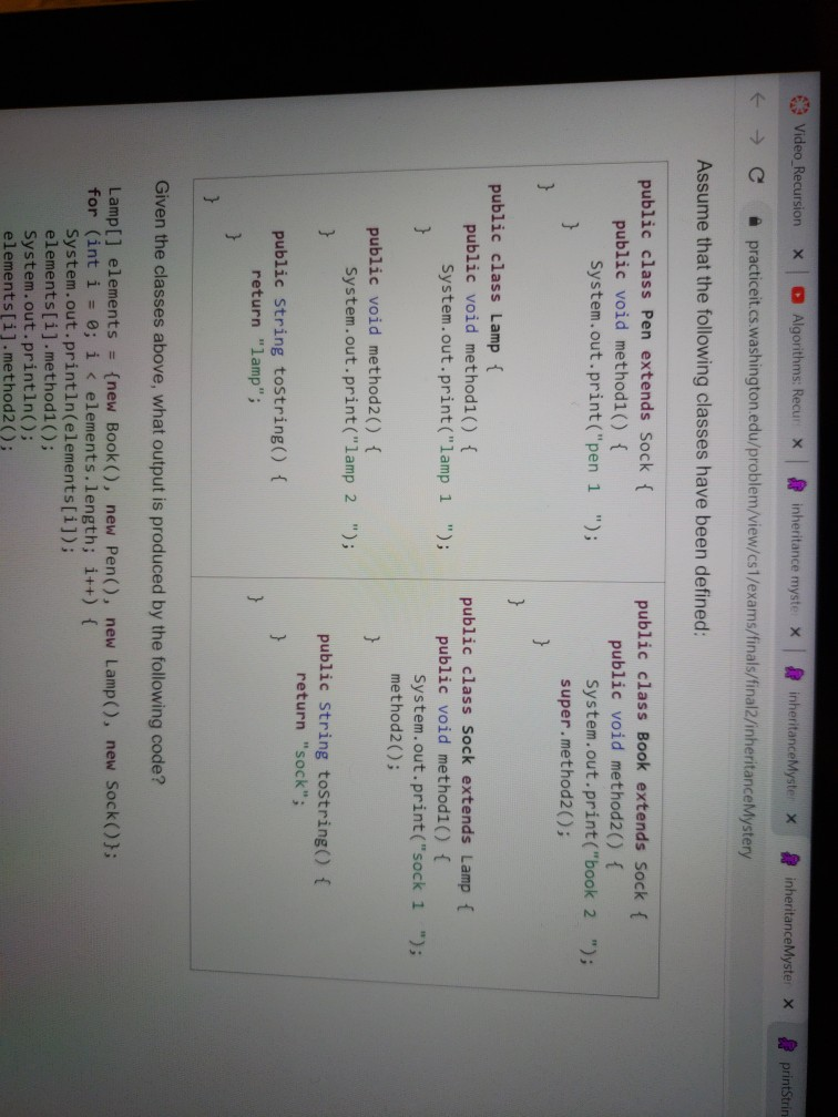 Solved Video Recursion x Algorithms: Recur inheritance myste | Chegg.com