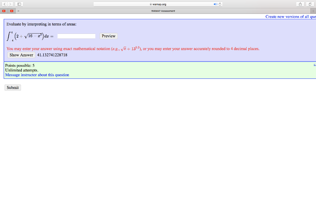 Solved wamap.org WAMAP Assessment Create new versions of all | Chegg.com