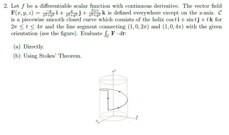 Solved 2. Let f be a differentiable scalar function with | Chegg.com