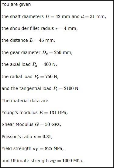 Solved a) Calculate the factor of safety for static yielding | Chegg.com