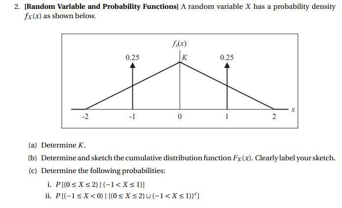 Solved 2. (Random Variable and Probability Functions) A | Chegg.com