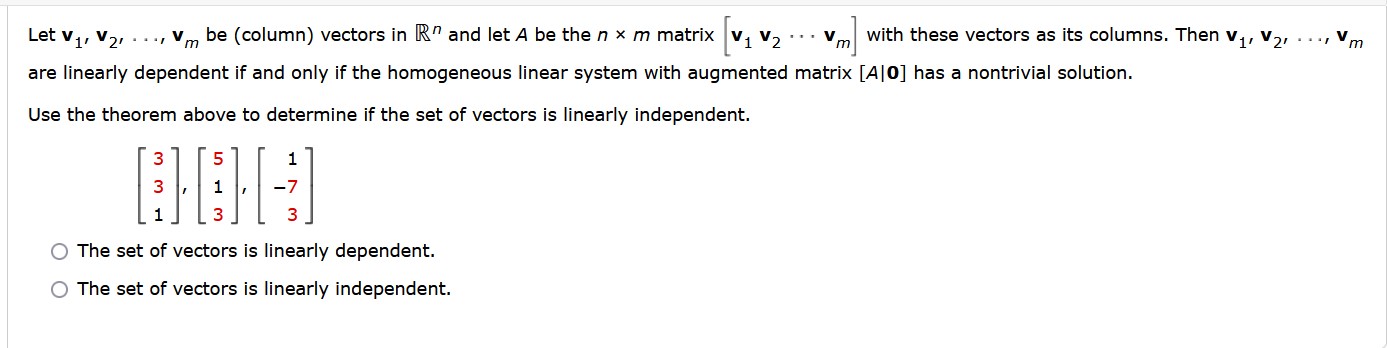 Solved Let v1,v2,…,vm be (column) vectors in Rn and let A be | Chegg.com