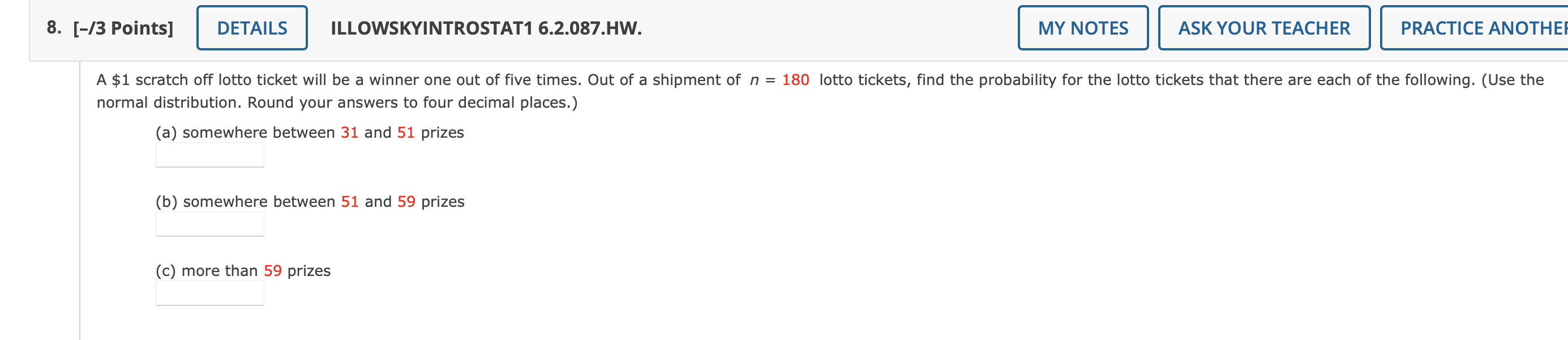 Solved 8. [-13 Points] DETAILS ILLOWSKYINTROSTAT1 | Chegg.com