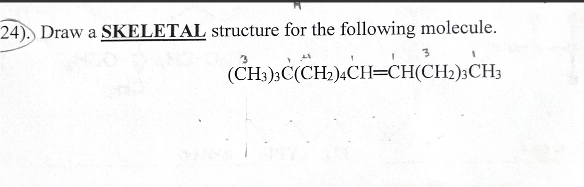 Solved 4). Draw a SKELETAL structure for the following | Chegg.com