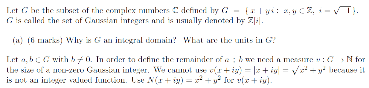 Solved Let G be the subset of the complex numbers C defined | Chegg.com